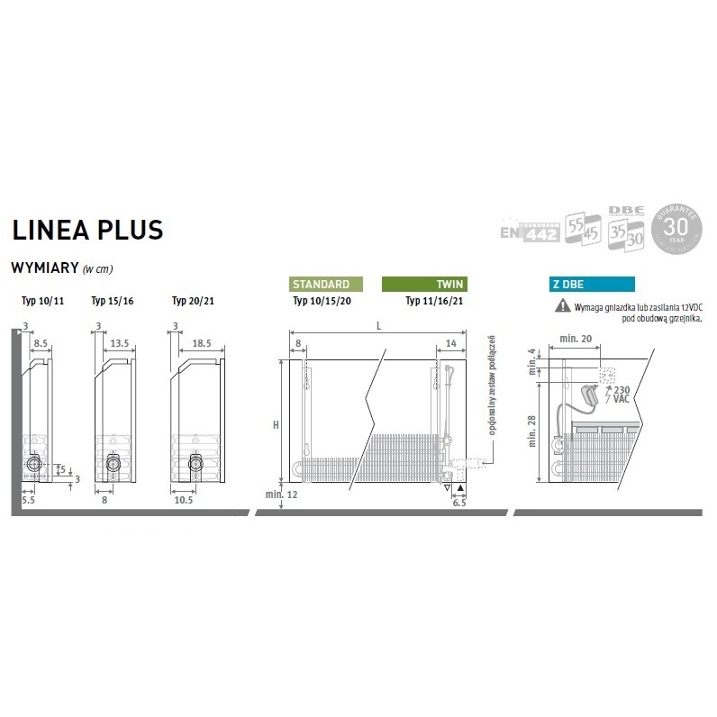 GRZEJNIK JAGA LINEA PLUS STANDARD typ 10 H020xL050 - Sklep Internetowy ...